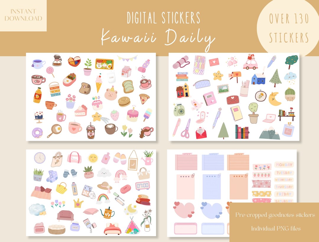 Kawaii Goodnotes Stickers |cute Everything Digital Stickers |goodnotes ...