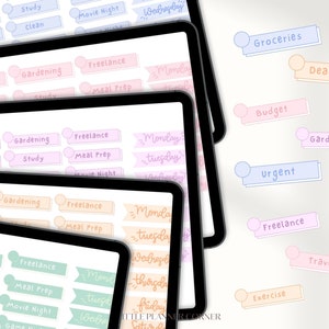 Pastel Notes Goodnotes Stickers| Colorful Everyday Digital Stickers ...