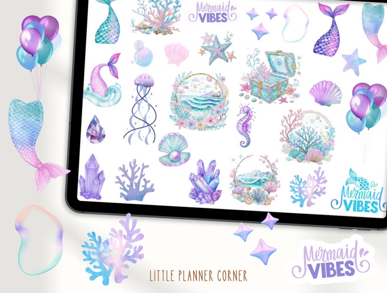 Mermaid World Goodnotes Stickers|everyday Digital Stickers|digital ...