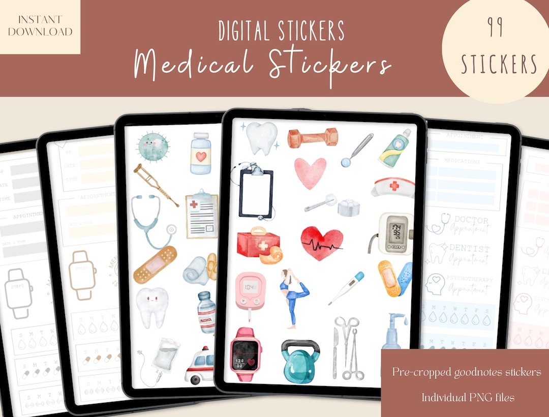 Medical Goodnotes Stickers|everyday Digital Stickers| Doctor Digital ...