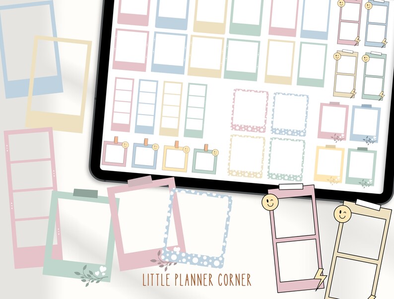 Photo Frame Vol2 Goodnotes Stickers|instax & Polaroid Digital Stickers ...