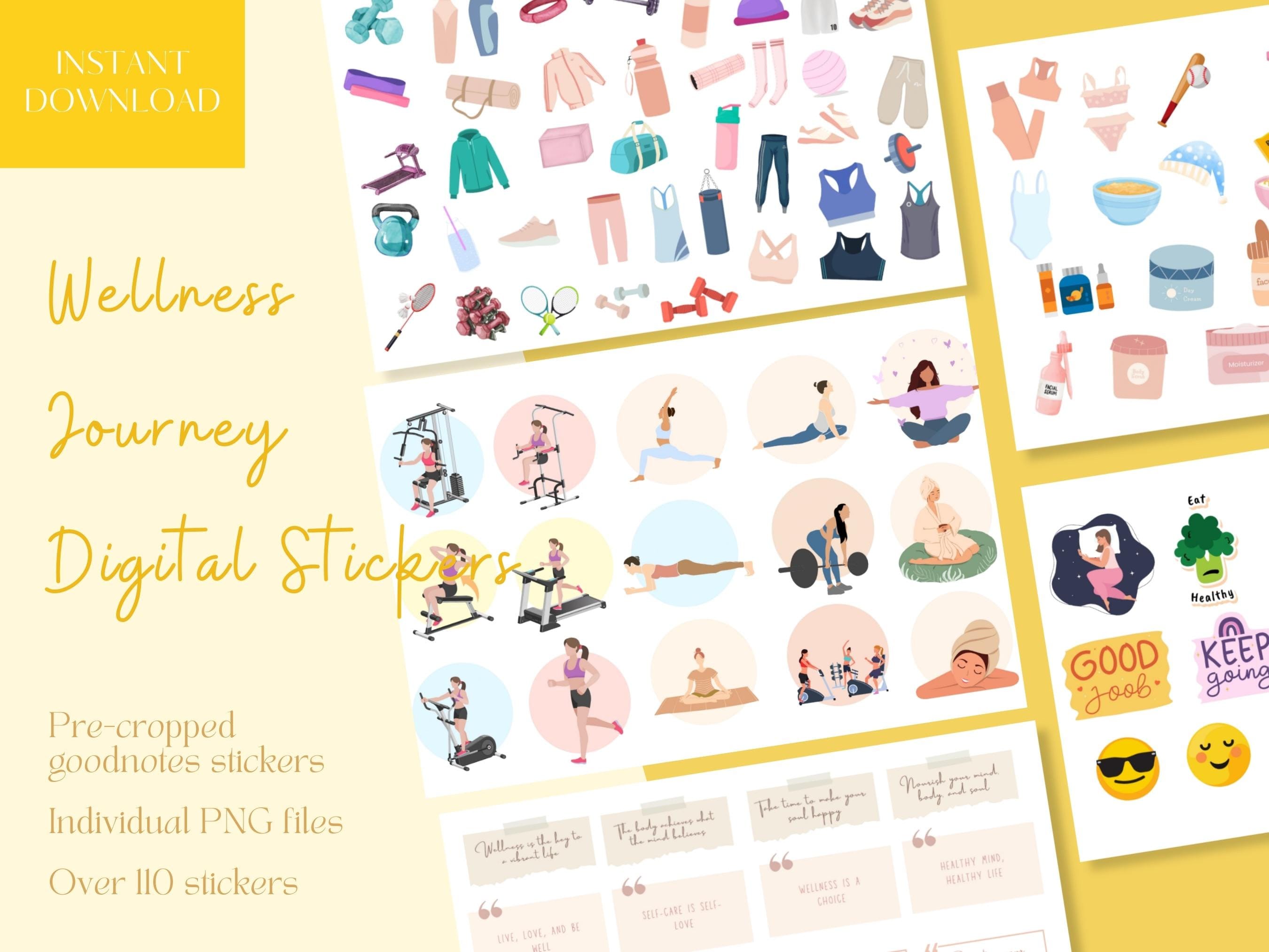 Wellness Journey Goodnotes Stickers| Everyday Digital Stickers｜planner ...