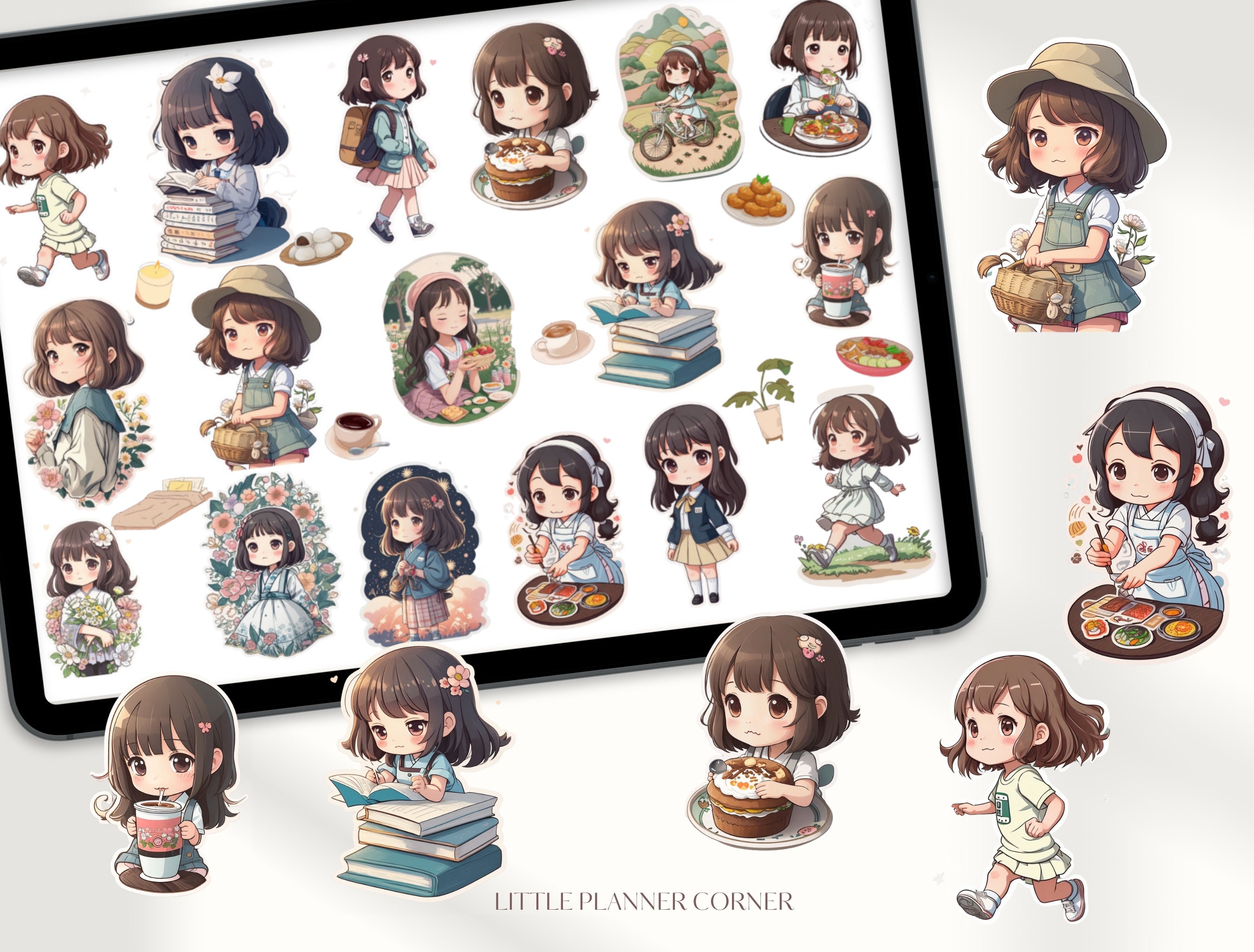 Comic Cuties Goodnotes Stickers| Kawaii Girl Digital Stickers ...