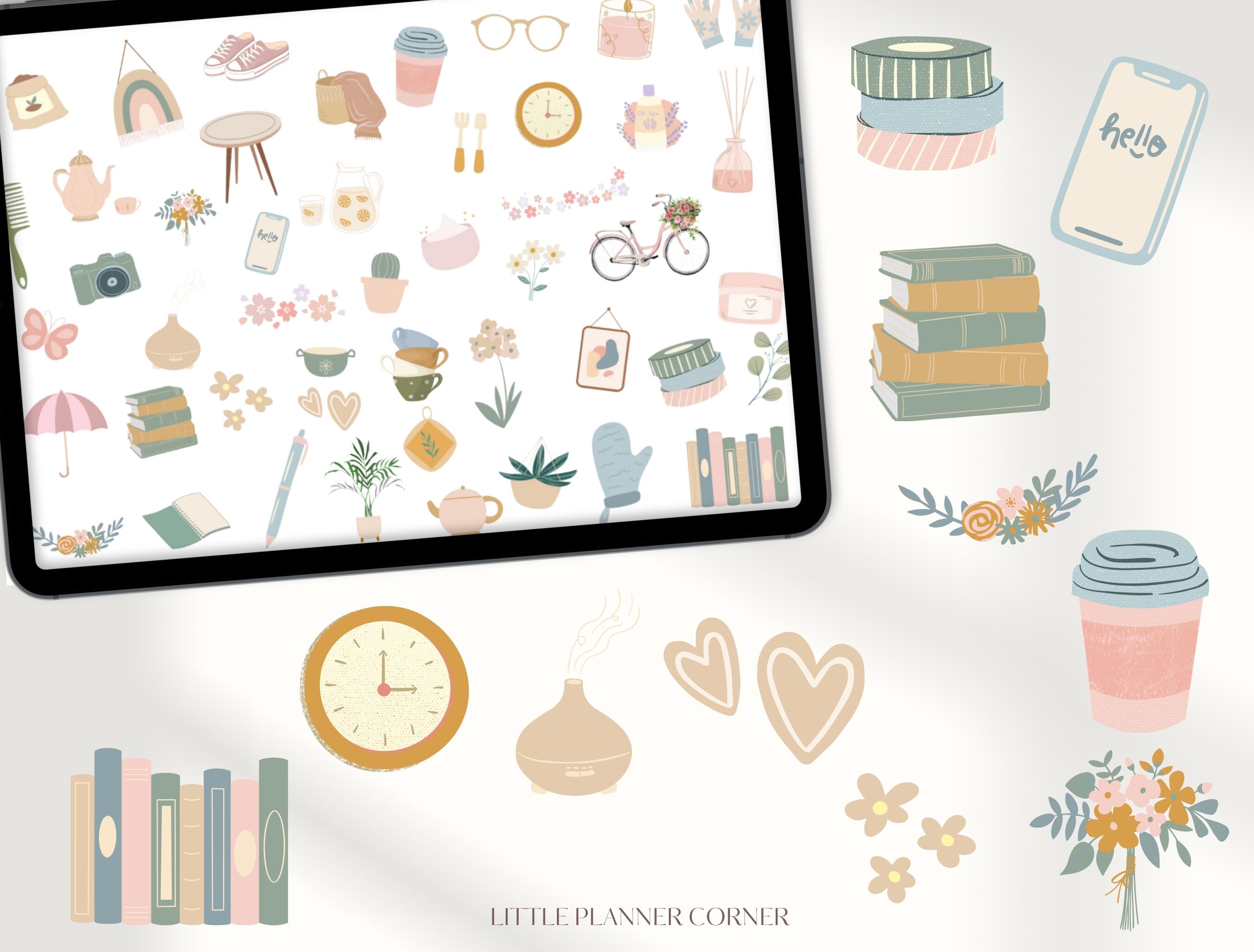 April 2024 Goodnotes Stickers|everyday Digital Stickers| Minimalist ...