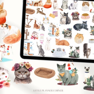 Cute Kitten Goodnotes Stickers | Animals Digital Stickers |cute Cat ...