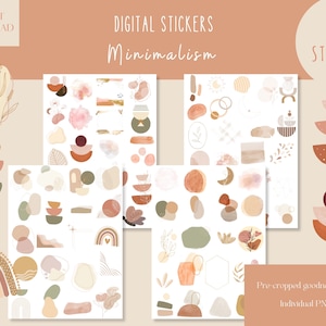 Minimalism Goodnotes Stickers|watercolor Everyday Digital Stickers ...