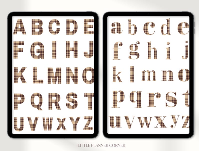 Fall Alphabet Goodnotes Stickers|letters Digital Stickers| Digital ...