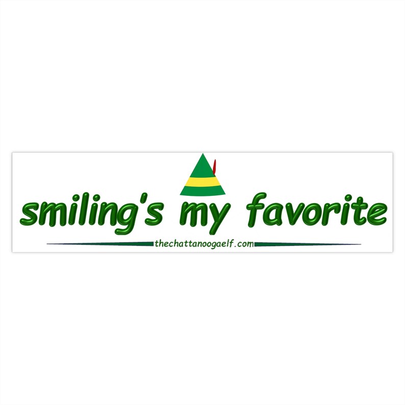 Smiling's My Favorite Elf Bumper Sticker - Etsy