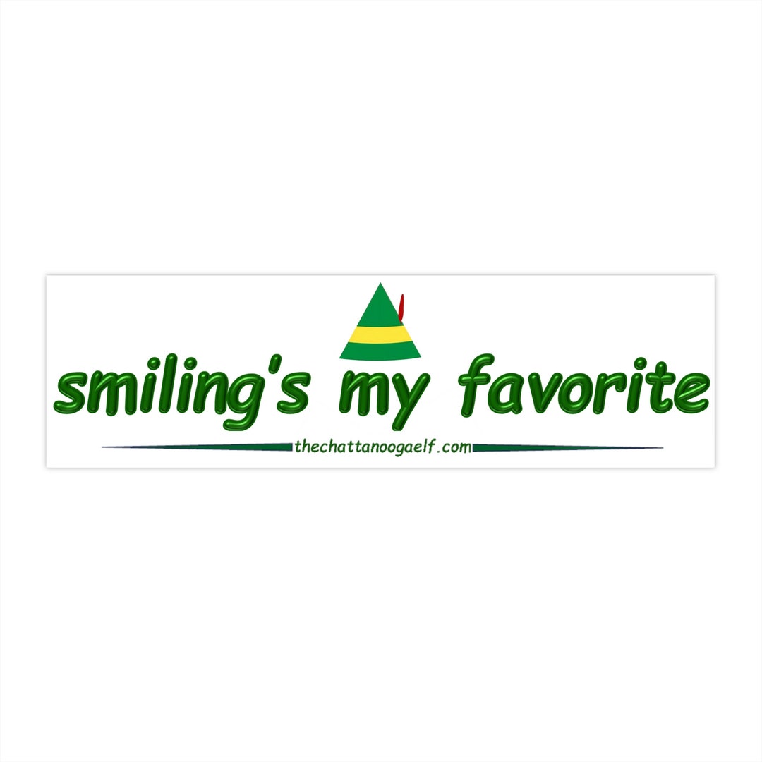 Smiling's My Favorite Elf Bumper Sticker - Etsy