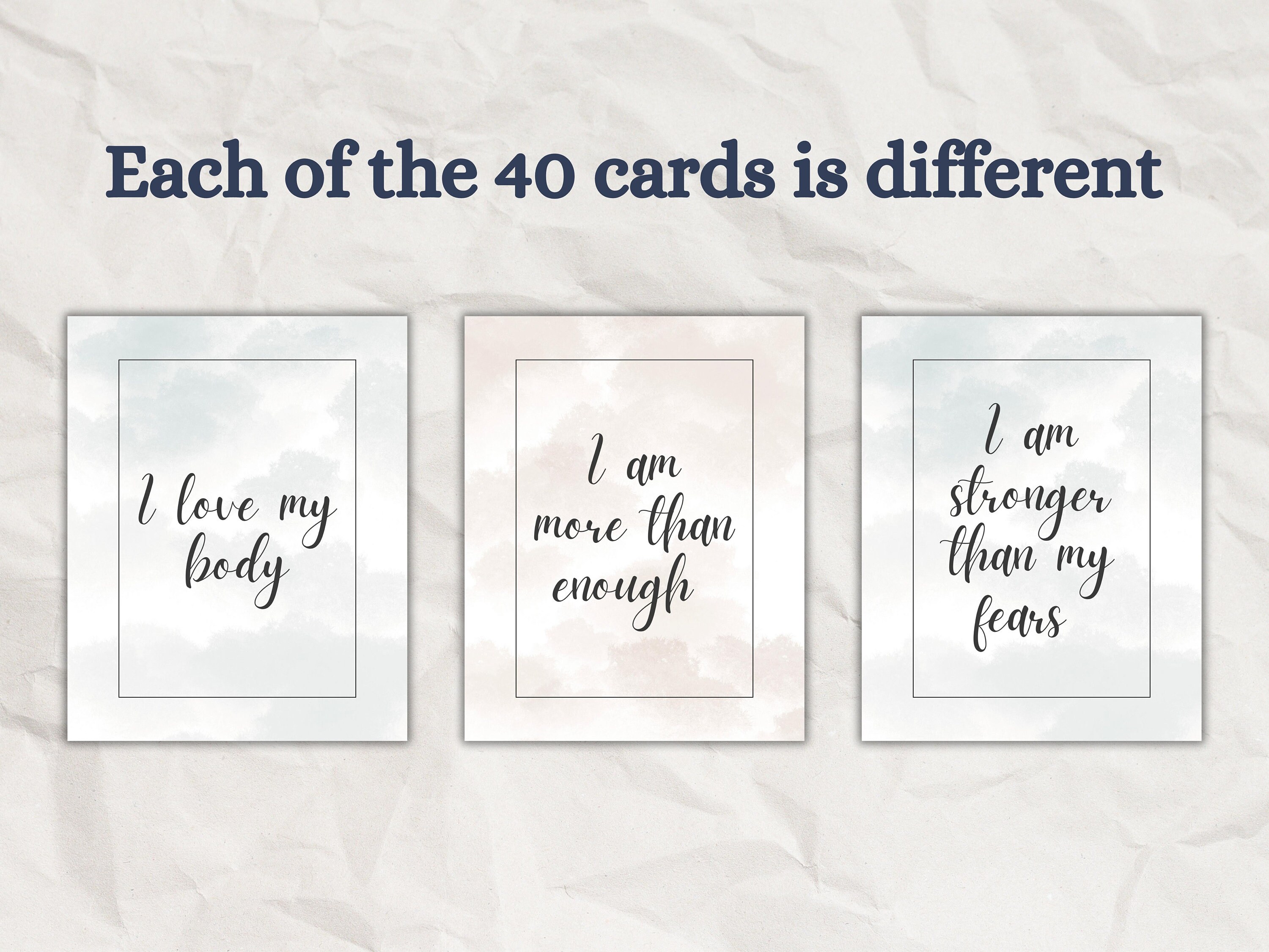 Minimalist Affirmation Cards Printable Affirmation Cards Deck - Etsy