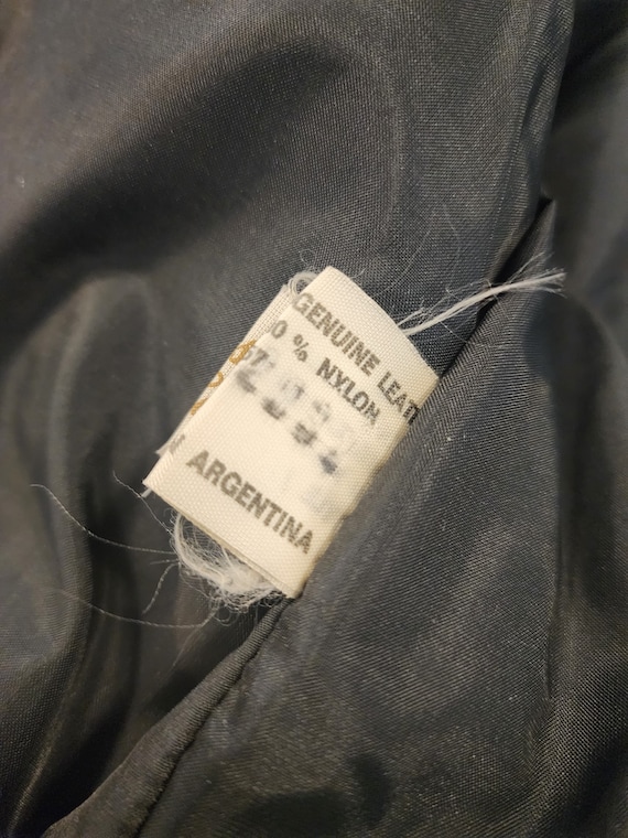 Vintage Jean Pierre Black Leather Bomber Jacket - Gem