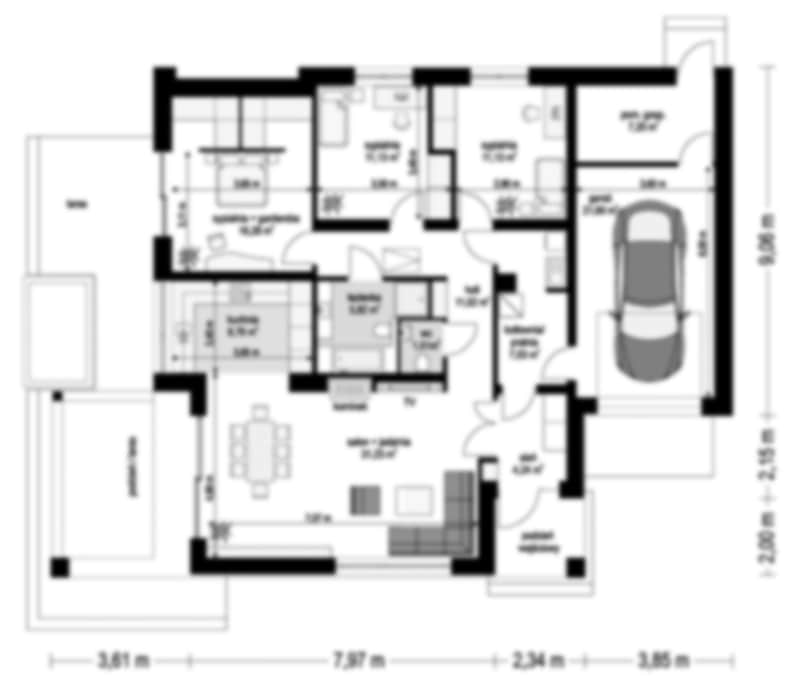 3 Bedroom 210 M2 Modern House Plans 15m X 13m 010 - Etsy