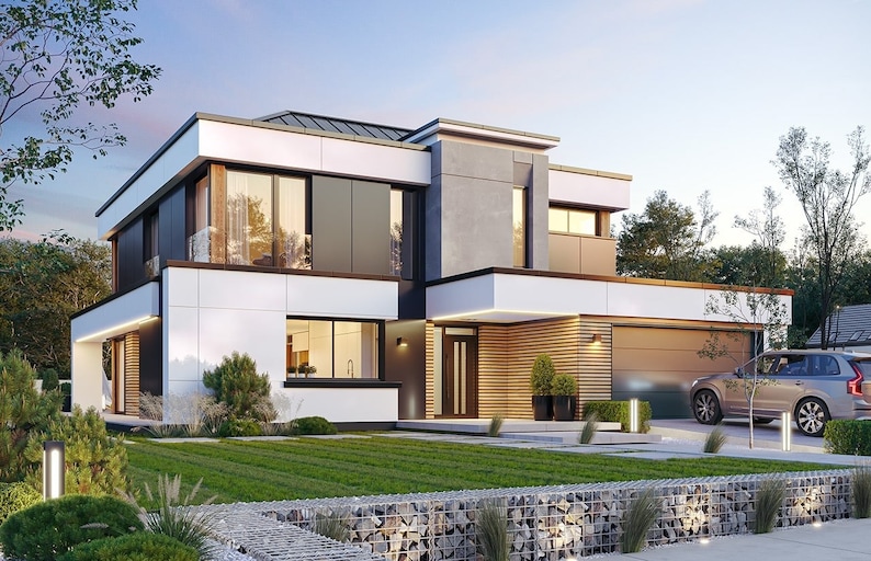 Modern House Architectural Floor Plans 3 Bedroom 231 M2 16m X 18m - 006 ...