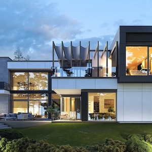 5 Bedroom 631 M2 Detailed Modern House Architectural Floor Plans 26m X ...