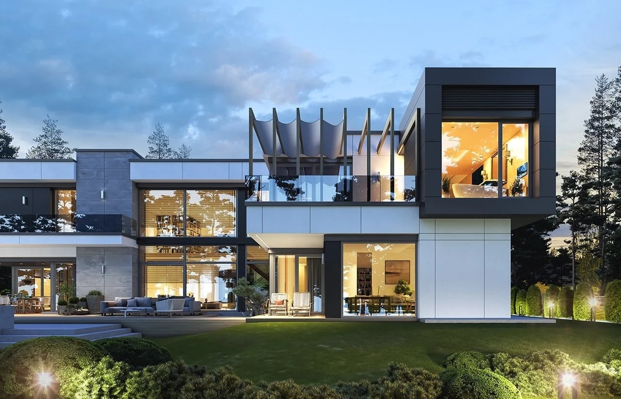 5 Bedroom 631 M2 Detailed Modern House Architectural Floor Plans 26m X ...