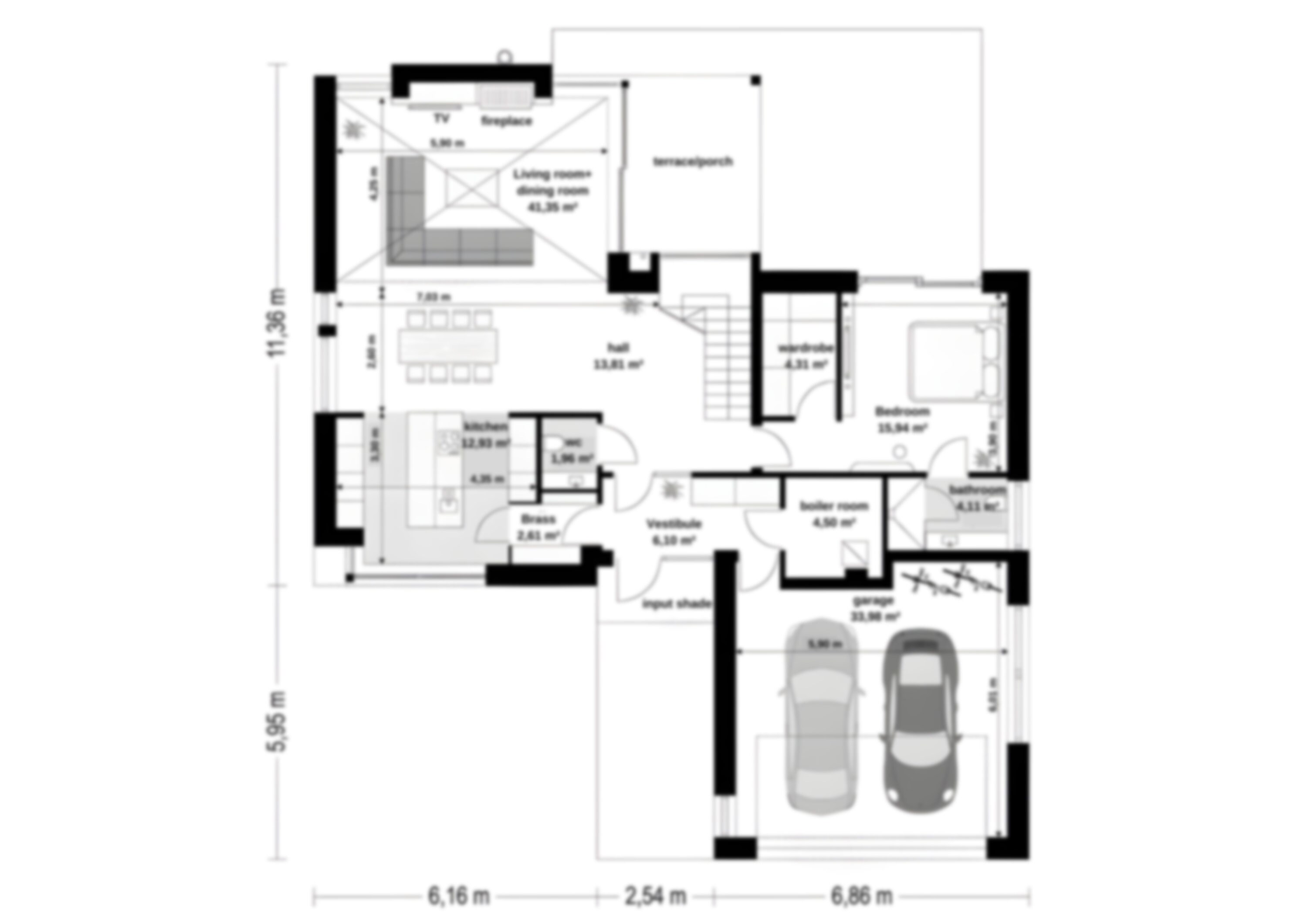4 Bedroom 178 M2 Modern House Plans 17m X 15m 021 Architectural Plans ...
