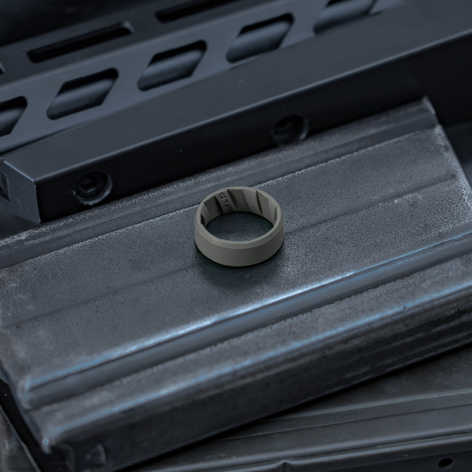 Tactical Gunmetal Silicone Ring - Etsy
