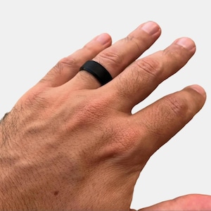 Silicone Ring Men, Black & Gunmetal Set | All-day Wear - Etsy