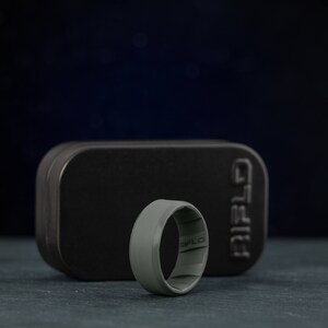 Tactical Gunmetal Silicone Ring - Etsy