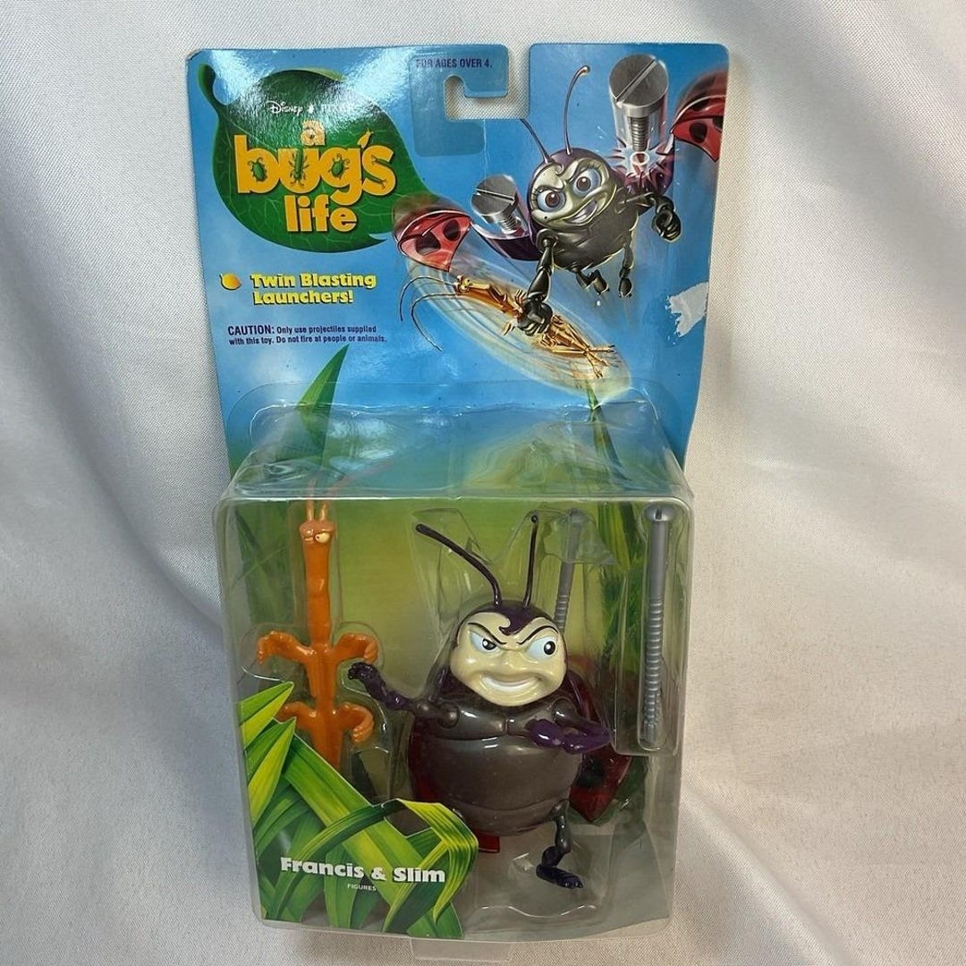 Disney Bugs Life FRANCIS and SLIM Action Figure Set 2-pack 1998 Pixar 5 ...