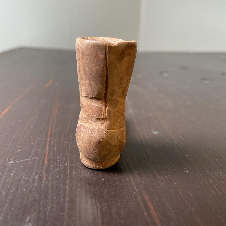 Hand Carved Wood Cowboy Boot Folk Art Western Folk Art Vintage ...