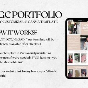 UGC Portfolio Canva Website Template Creators Influencers - Etsy