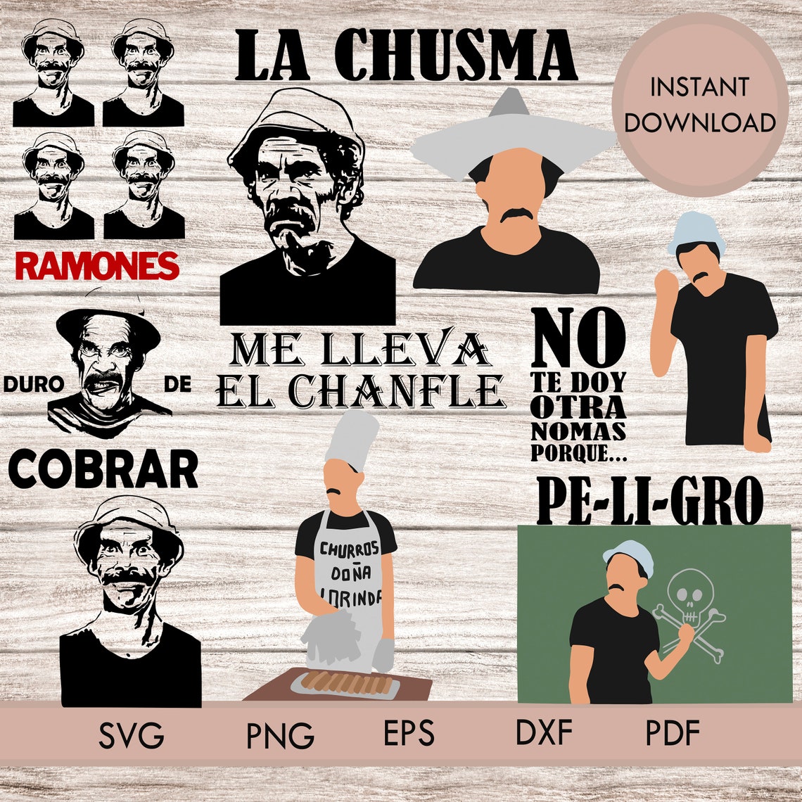 Bundle Don Ramon Svg Png Don Ramon El Chavo Cut Files - Etsy