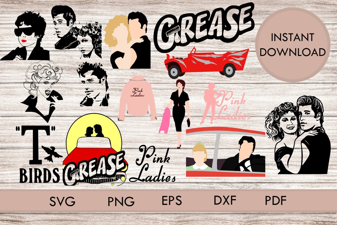 Bundle Grease Svg Png Pink Ladies Cricut Silhouette Cutting Files - Etsy
