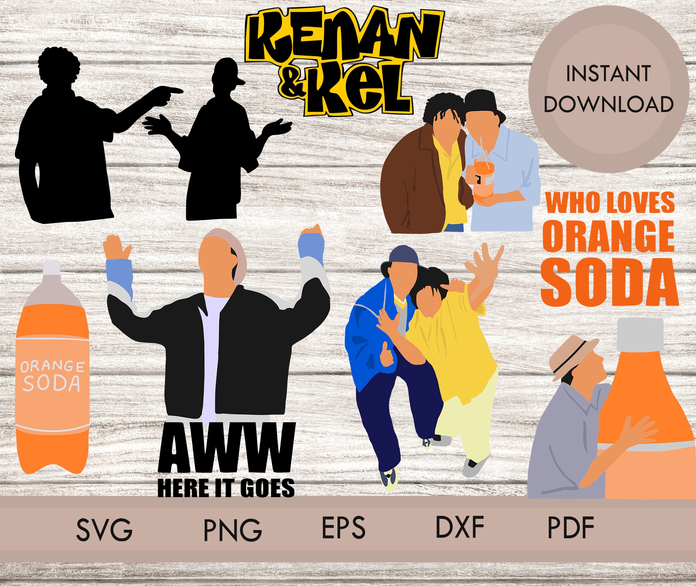 Bundle Kenan and Kel Svg Png Aw Here Goes It Cricut Cutting Files ...