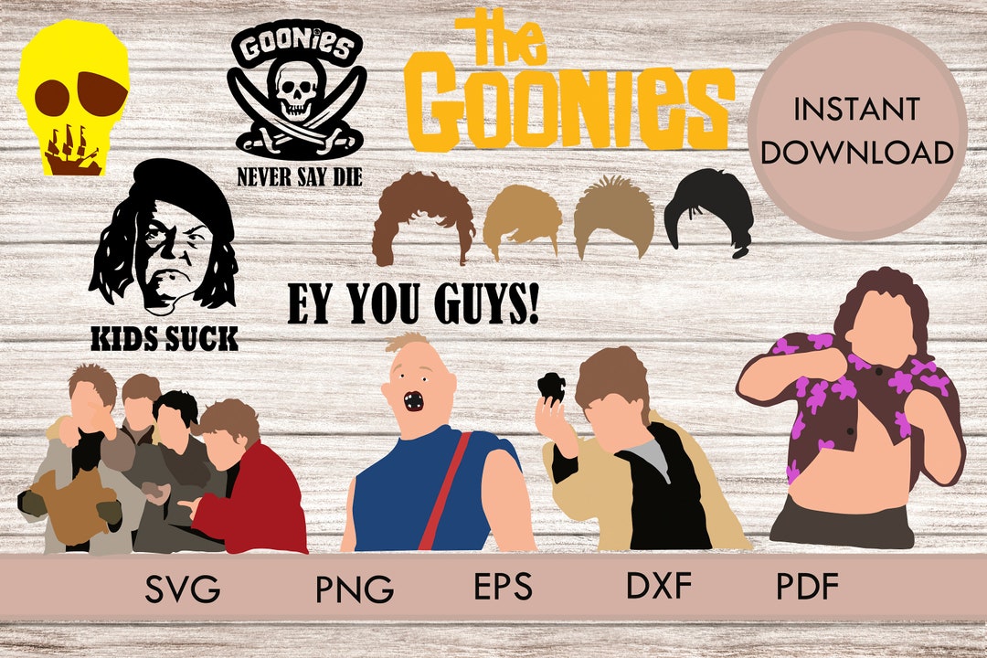 Bundle the Goonies Svg Png Hey Guys Cricut Silhouette Cutting - Etsy