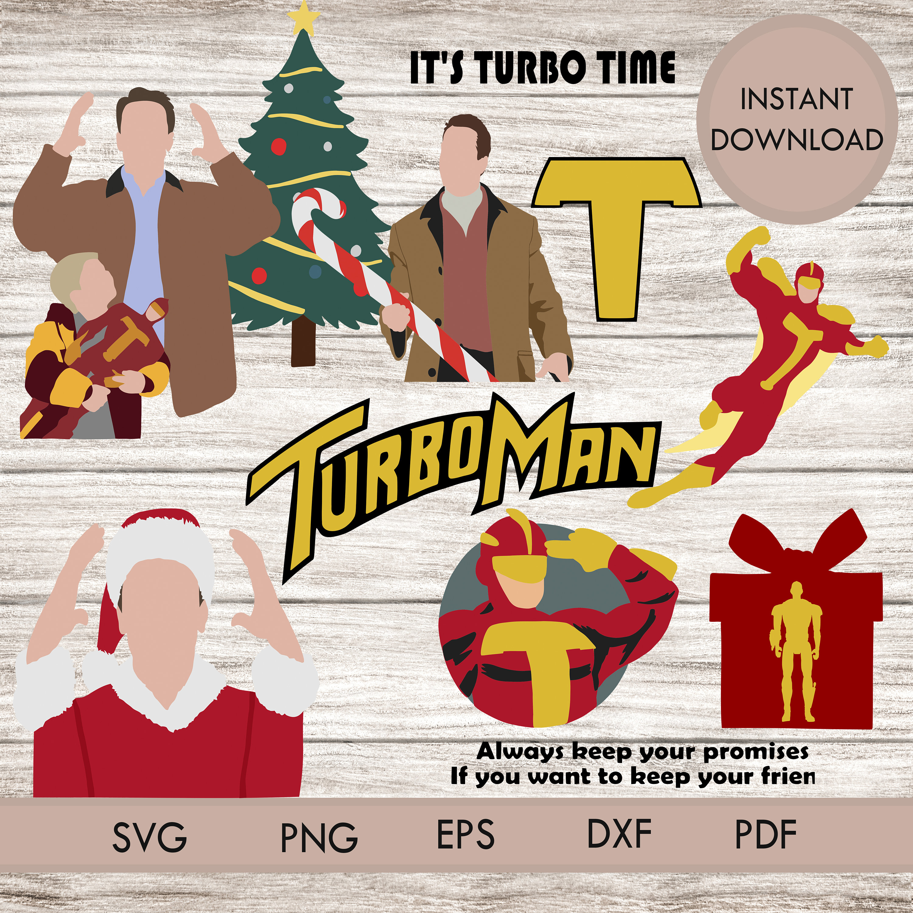 Bundle Jingle All the Way Movie Svg Png Turboman Cricut Cutting Files ...