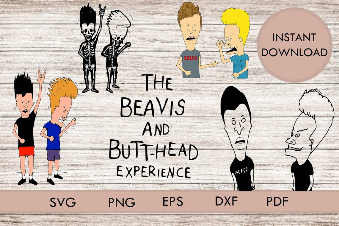 Bundle Beavis and Butthead Svg Png Beavis and Butthead Silhouette ...