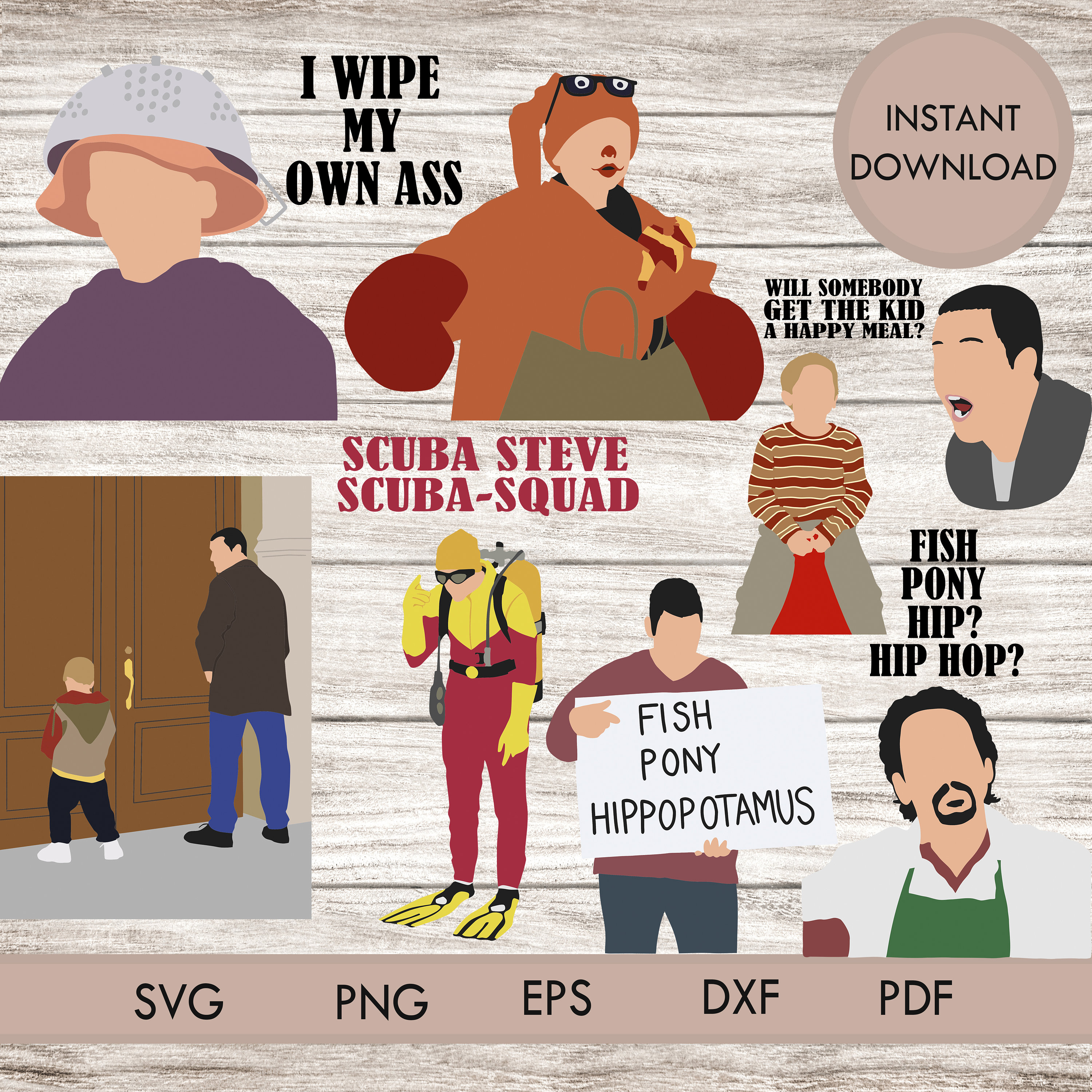 Bundle Big Daddy Movie Svg Png I Wipe My Own Cricut Cut Files - Etsy