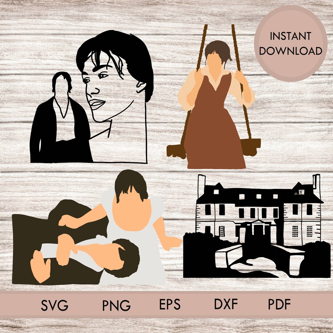 Bundle Prejudice Movie Svg Png Bennet and Mr. Darcy Cricut Silhouette ...
