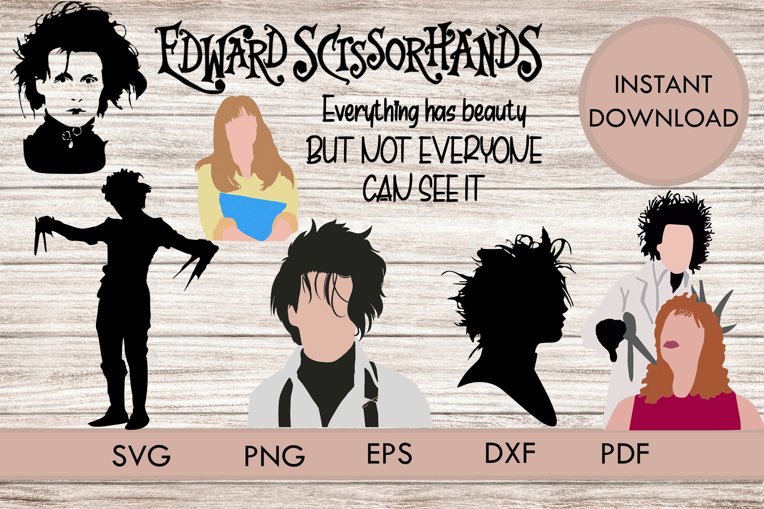 Bundle Edward Scissorhands Svg Png Cricut Silhouette Cutting Files - Etsy