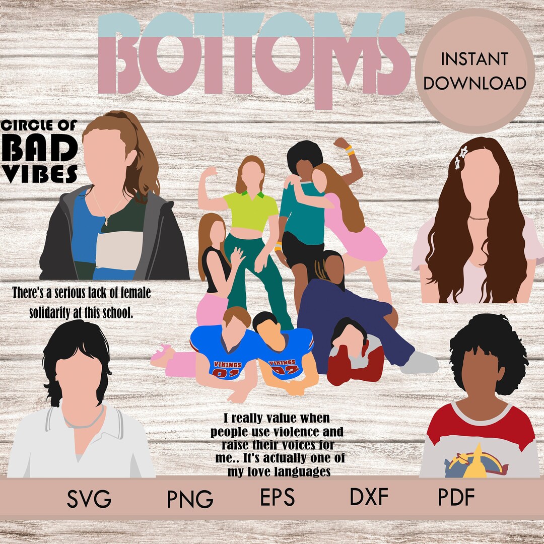 Bundle Bottoms Movie Svg Png Cricut Hazel, Pj, Josie, Isabel - Etsy