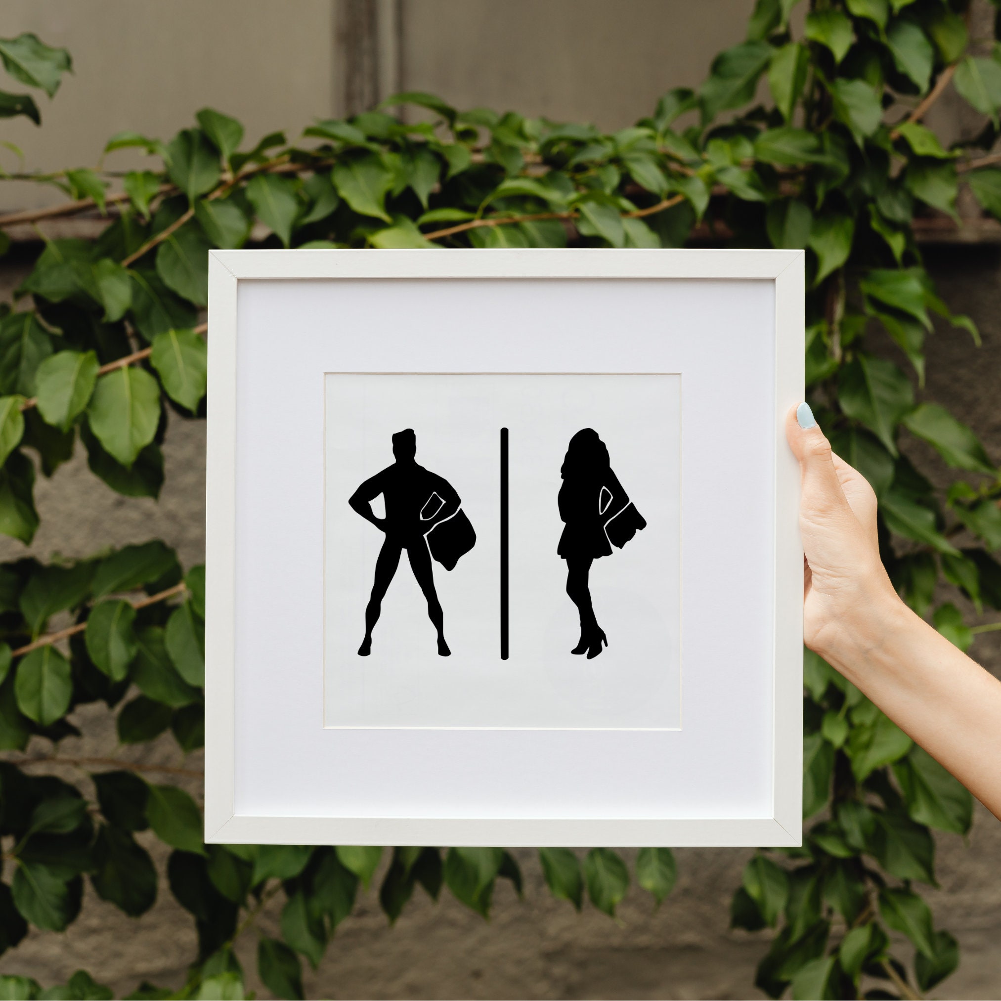 Superhero Funny Bathroom Sign Svg Png Superhero Restroom - Etsy