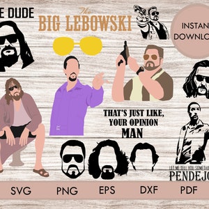 Bundle Big Lebowski Svg Png the Dude Cricut Silhouette Cutting Files - Etsy