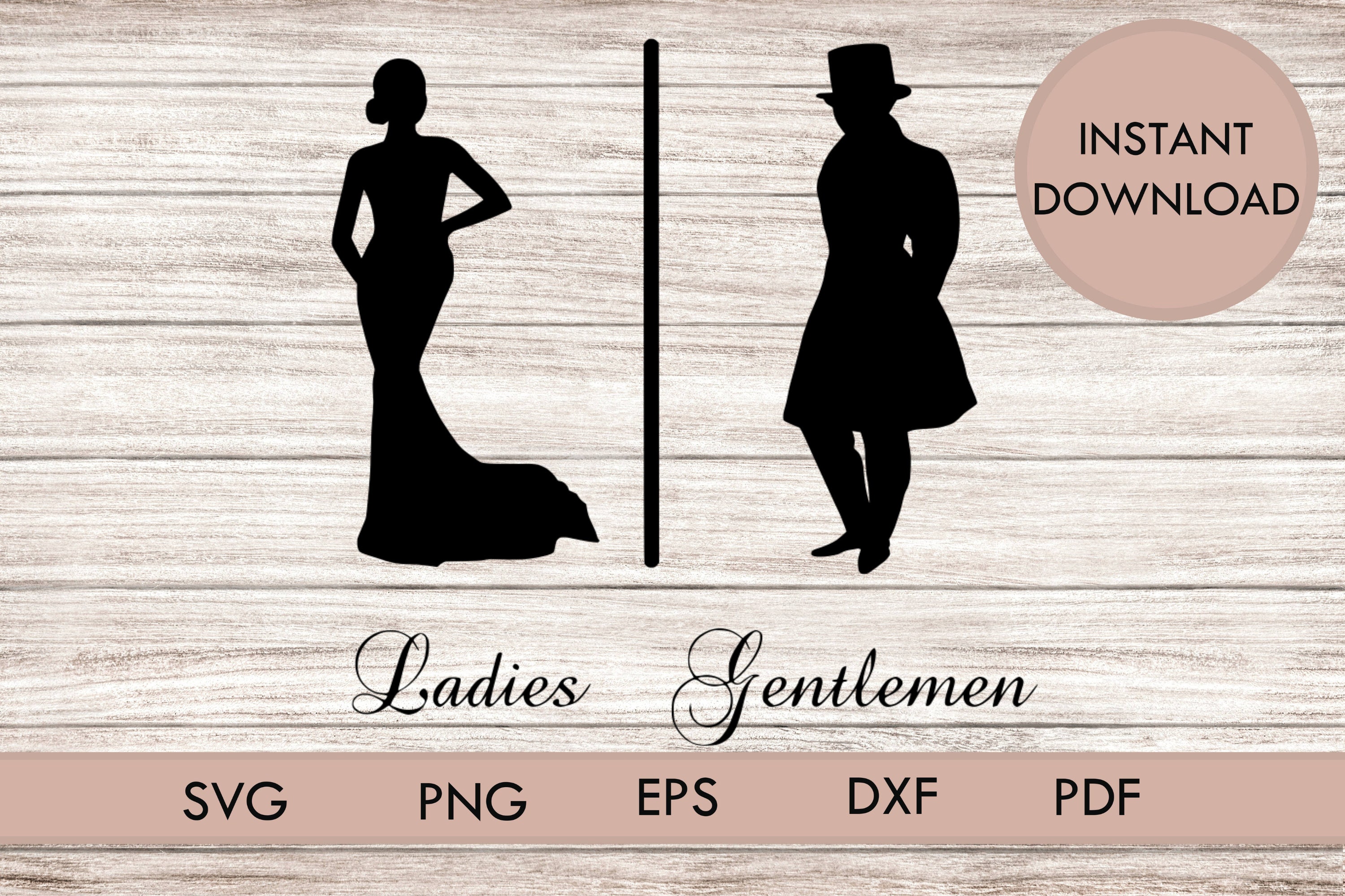 Ladies and Gentleman Restroom Svg Png Bathroom Symbol Cut Files - Etsy