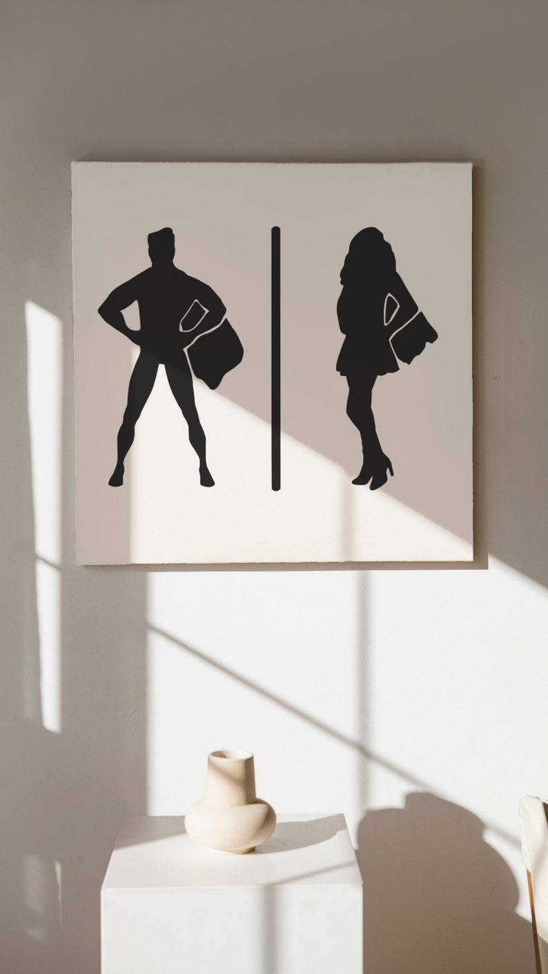 Superhero Funny Bathroom Sign Svg Png Superhero Restroom Symbol Cut ...