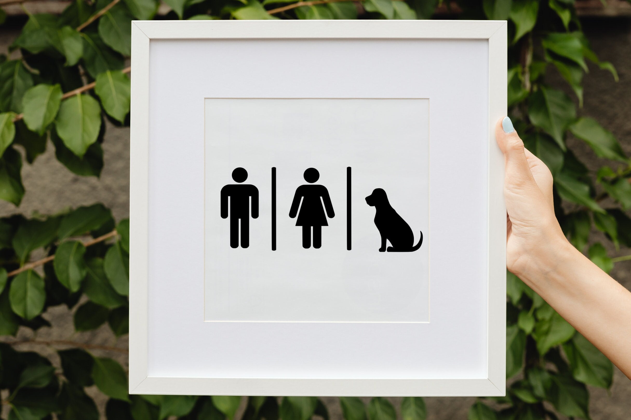 Unisex and Dog Bathroom Sign Svg Png Dog Restroom Symbol Cut - Etsy