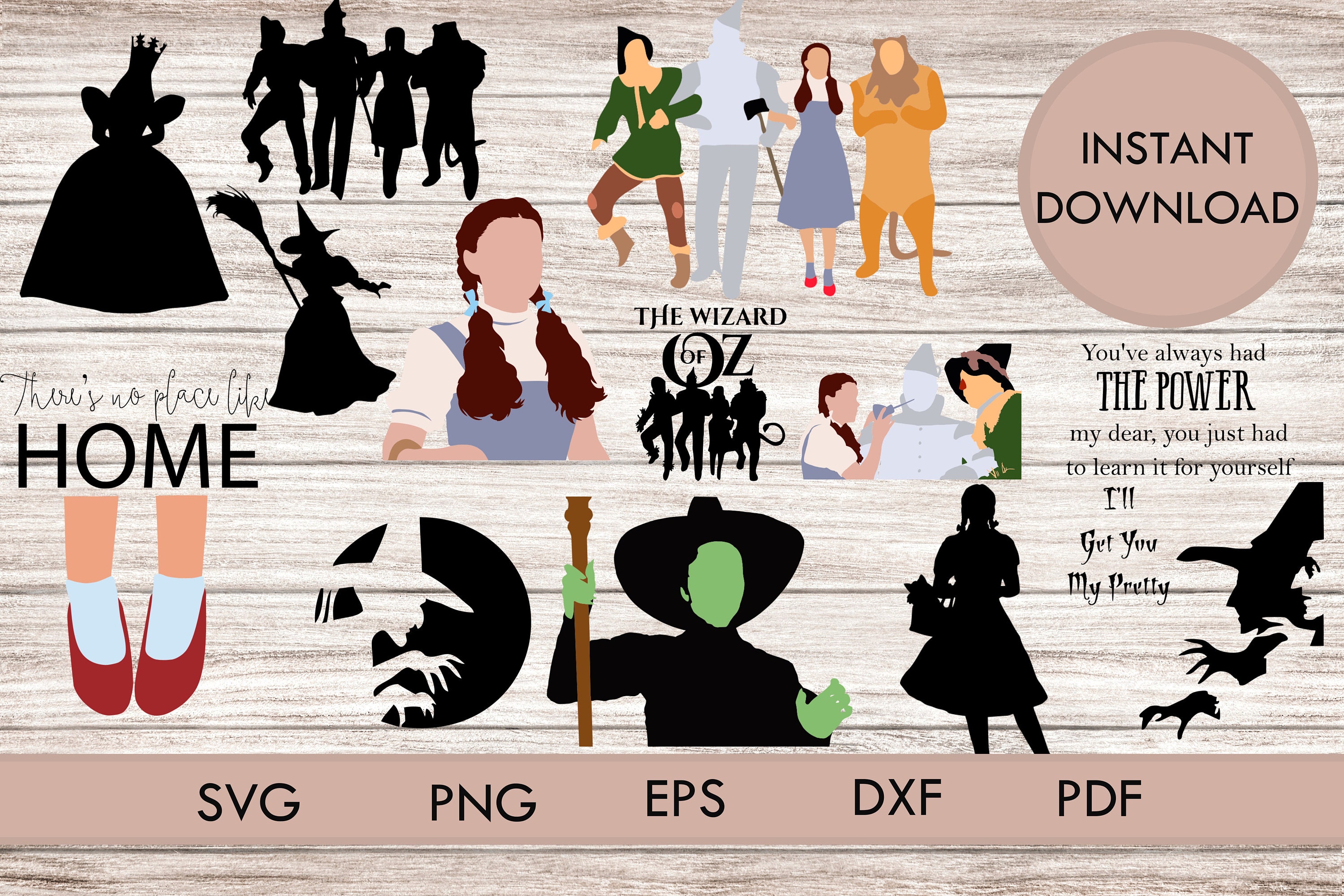 Bundle Wizard of Oz Svg Png Yellow Brick Cricut Silhouette - Etsy