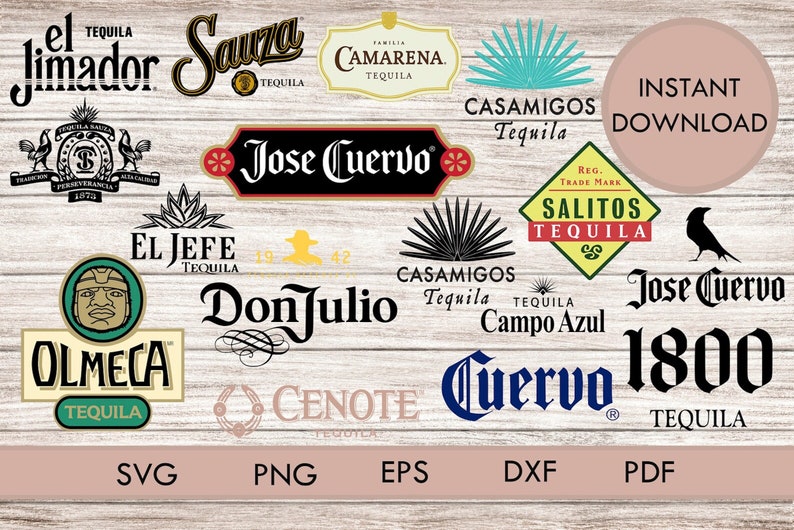 Bundle Tequila Logos Svg Png Tequila Cricut Silhouette Cutting Files - Etsy