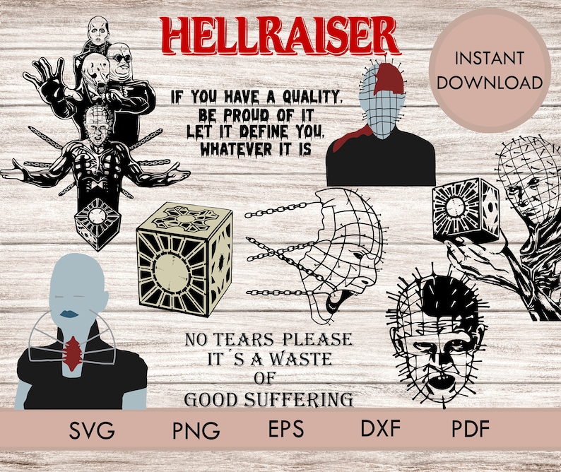 Bundle Hellraiser Svg Png Pinhead Cricut Silhouette Cutting Files - Etsy