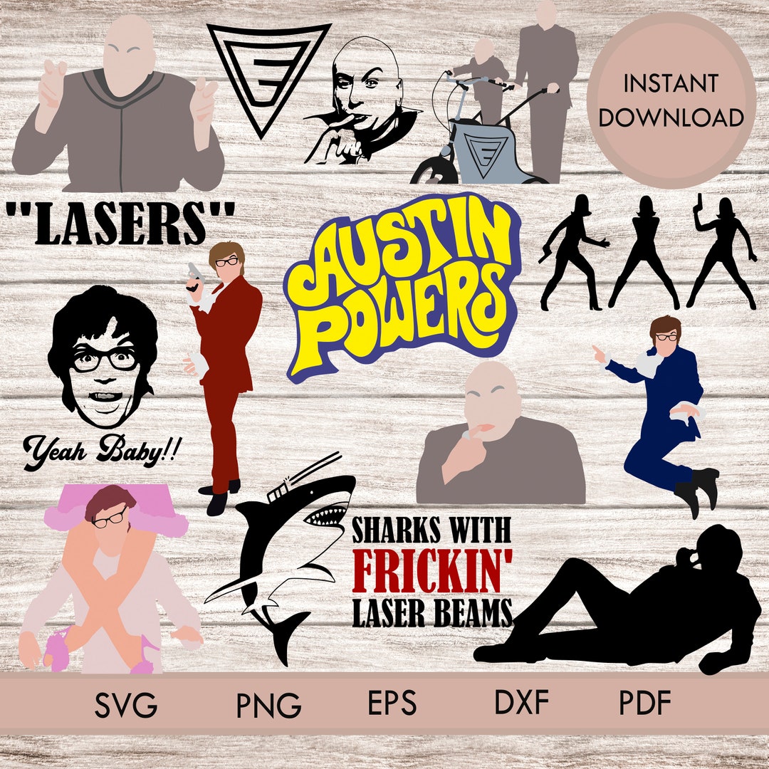 Bundle Austin Powers Movie Svg Png Dr Evil Cricut Silhouette Cutting ...