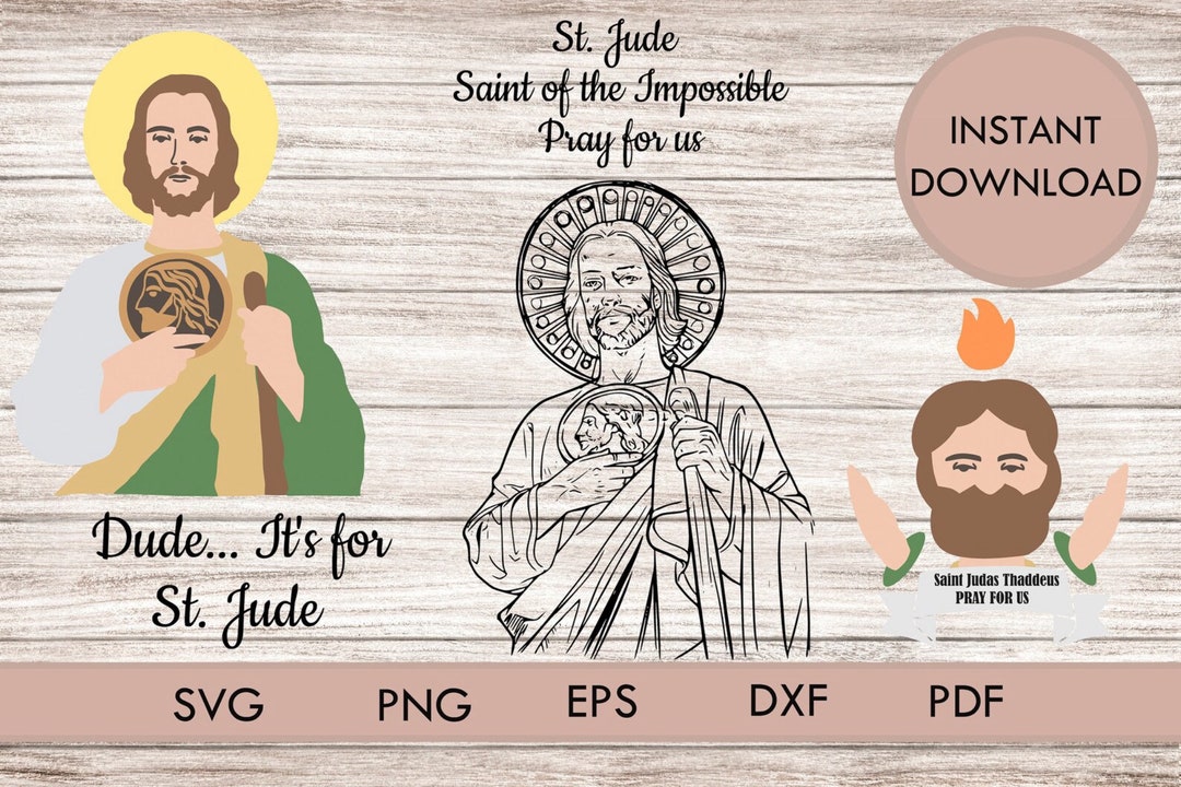 Bundle Saint jude svg png San Judas Tadeo cricut silhouette cutting ...