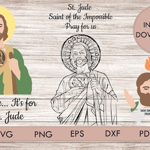 Bundle Saint jude svg png San Judas Tadeo cricut silhouette cutting ...