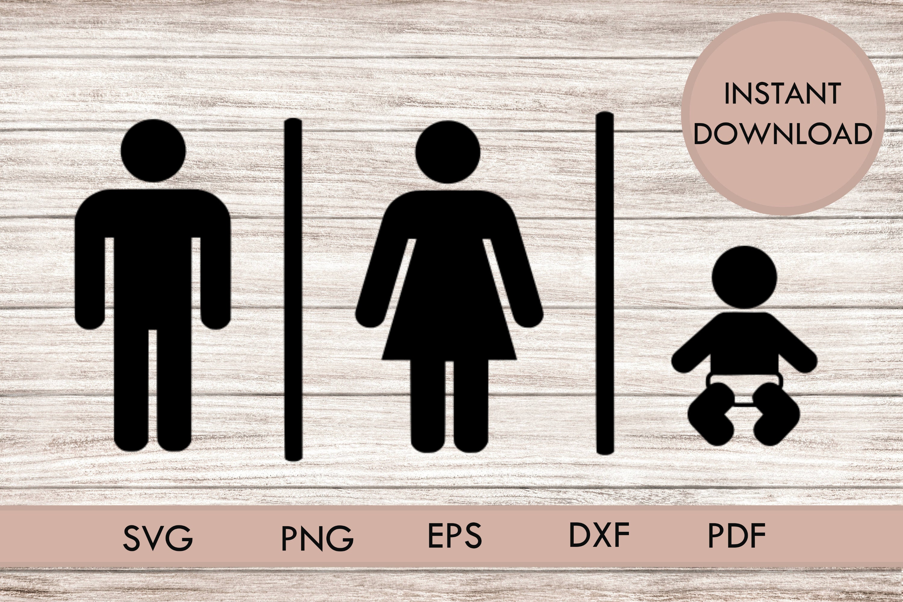 Unisex & Nursery Restroom Sign Svg Png Bathroom Symbol Cut - Etsy