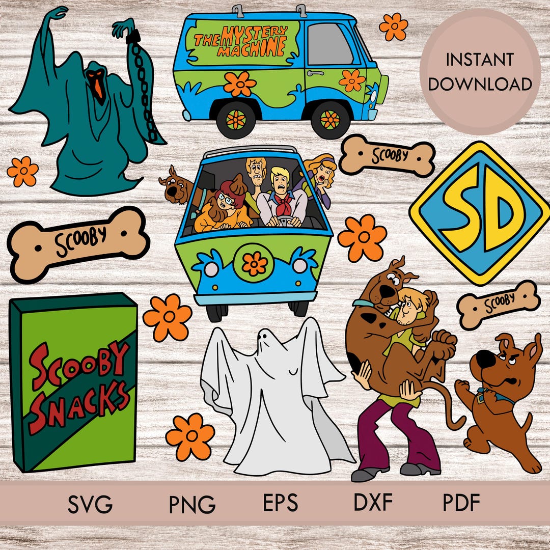 Bundle Mystery Machine Svg Png Scrappy Silhouette Cutting Files - Etsy ...