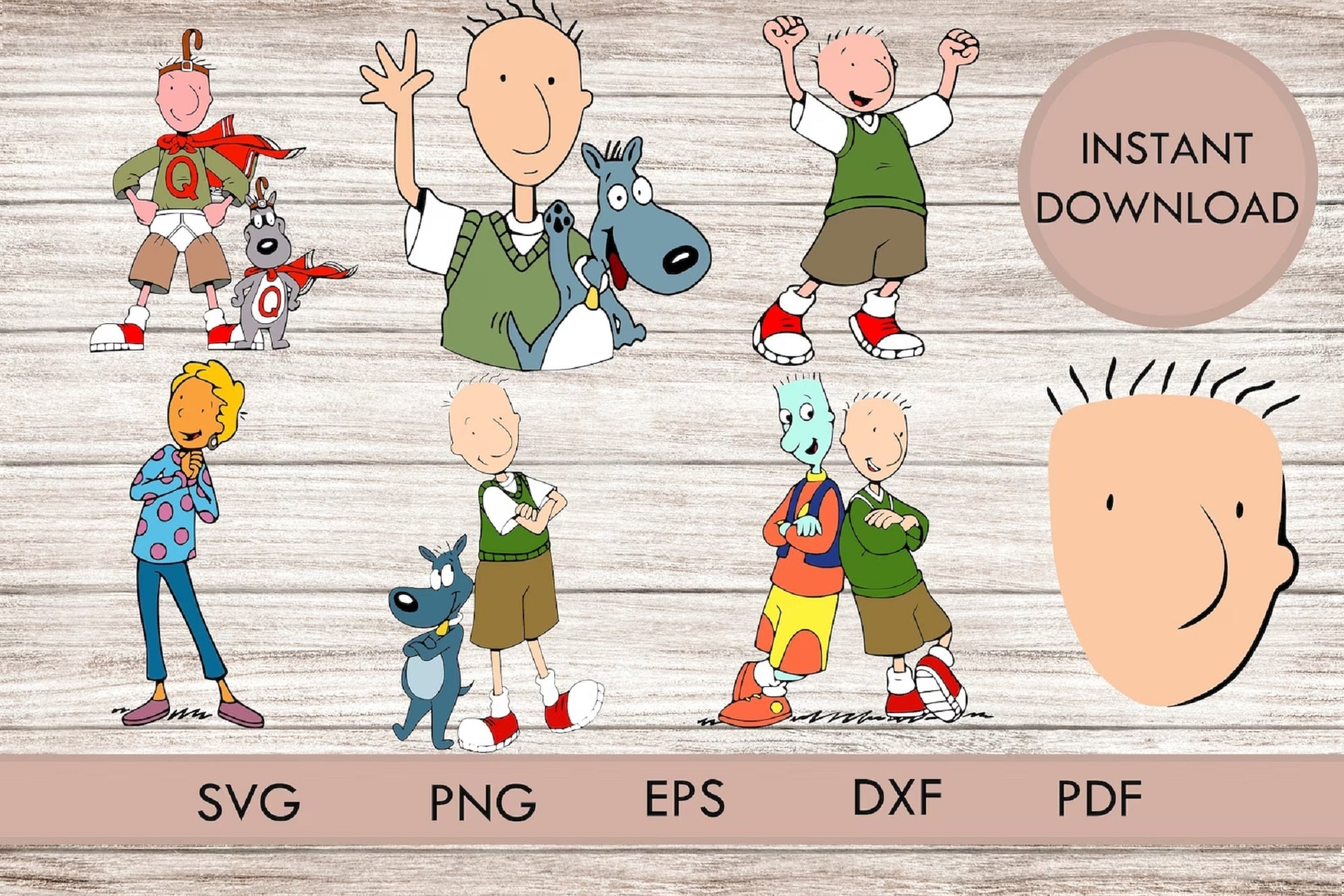 Bundle Doug Funnie Svg Png Cricut Doug Funnie Silhouette Cutting Files - Etsy